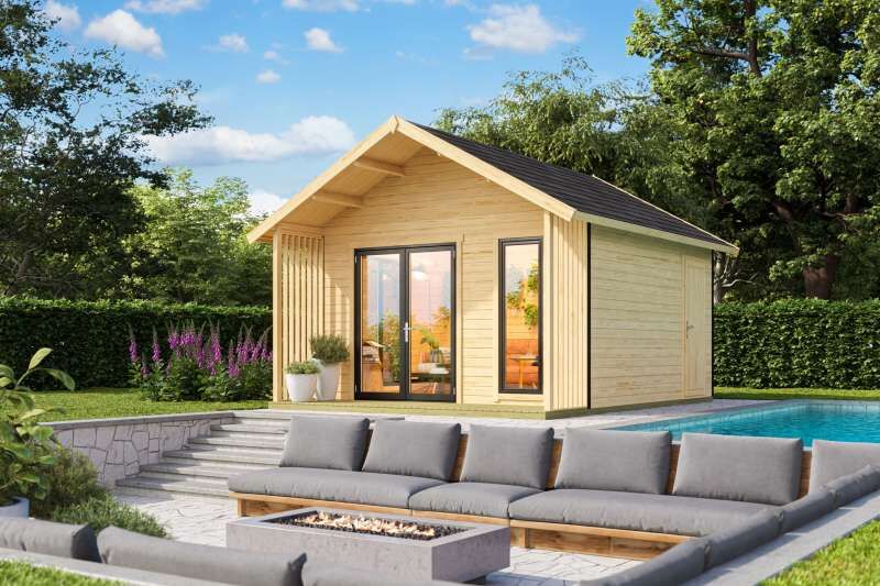 Moderne Poolhäuser aus Holz kaufen vom Hersteller kaufen