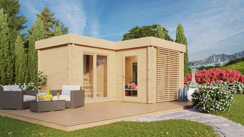 Saunahaus, Außensauna & Gartensauna mit Vorraum kaufen