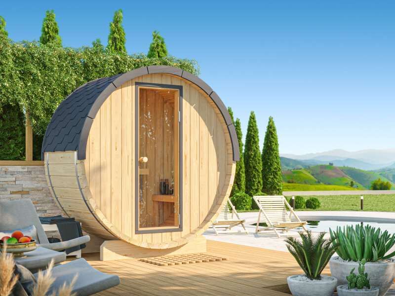Wunderbar Mini Sauna Fur Terrasse Bilder