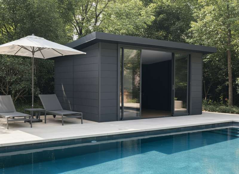 Moderne Poolhäuser aus Holz kaufen vom Hersteller kaufen