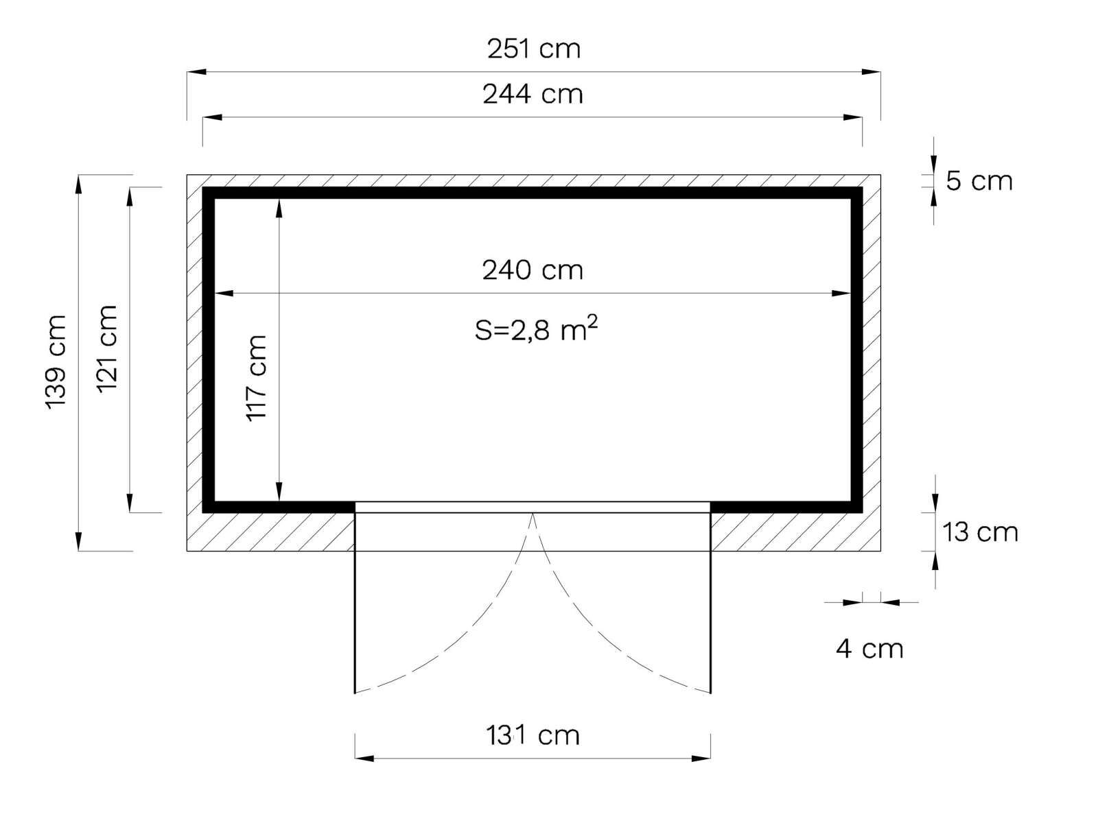 Gerätehaus Modell Alster Größe 2 online bestellen