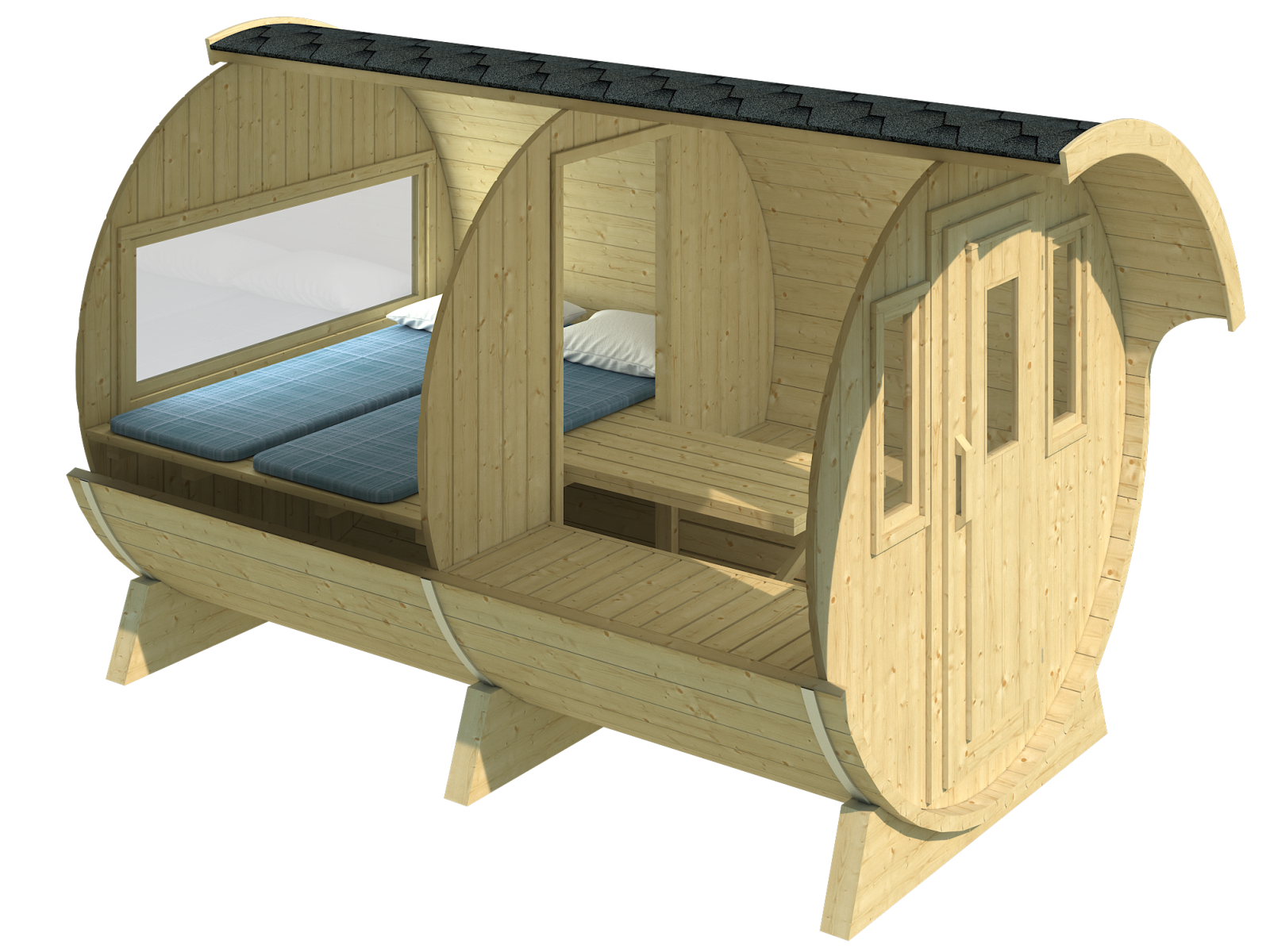 Camping Fass Bausatz/Schlaffass Modell 330