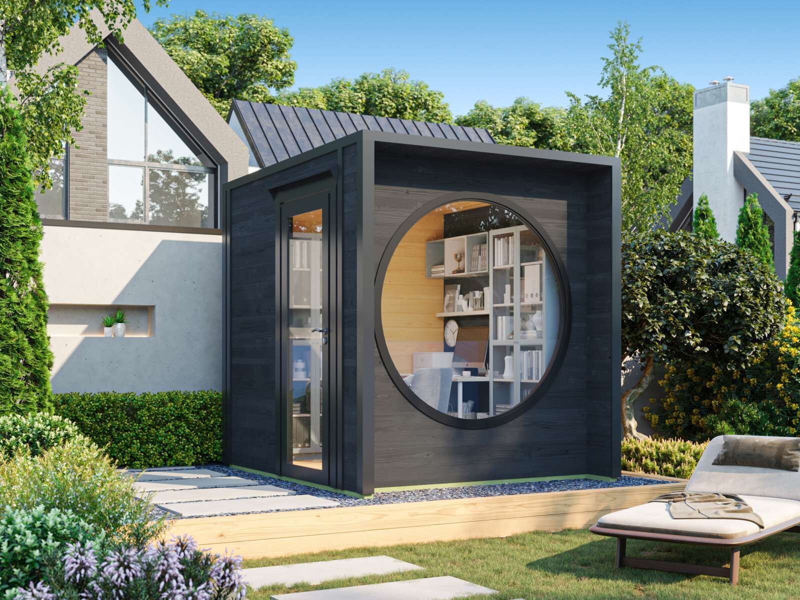 Fjordholz Gartenhaus Modell Office Box XXS schwarz online bestellen