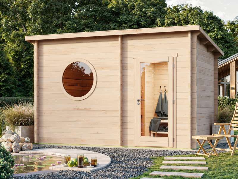 Saunahaus, Außensauna & Gartensauna mit Vorraum kaufen