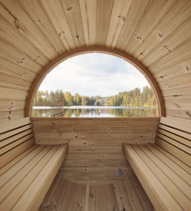 Fjordholz Fass-Sauna Modell Ergonomic 180 mit Vollglasfront online ...