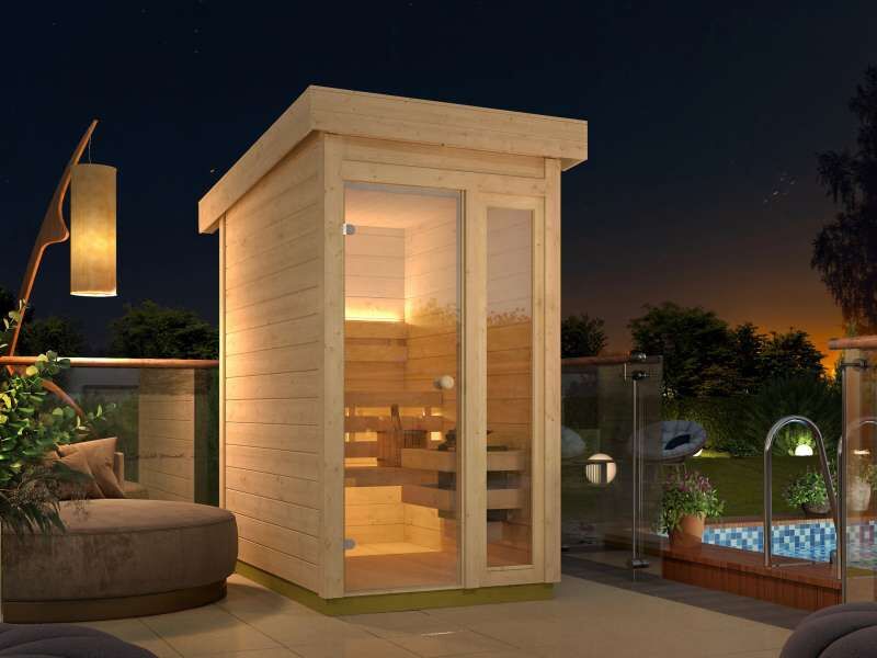 Mini-Sauna – für Innen- und Außenbereiche – für 1-2 Personen