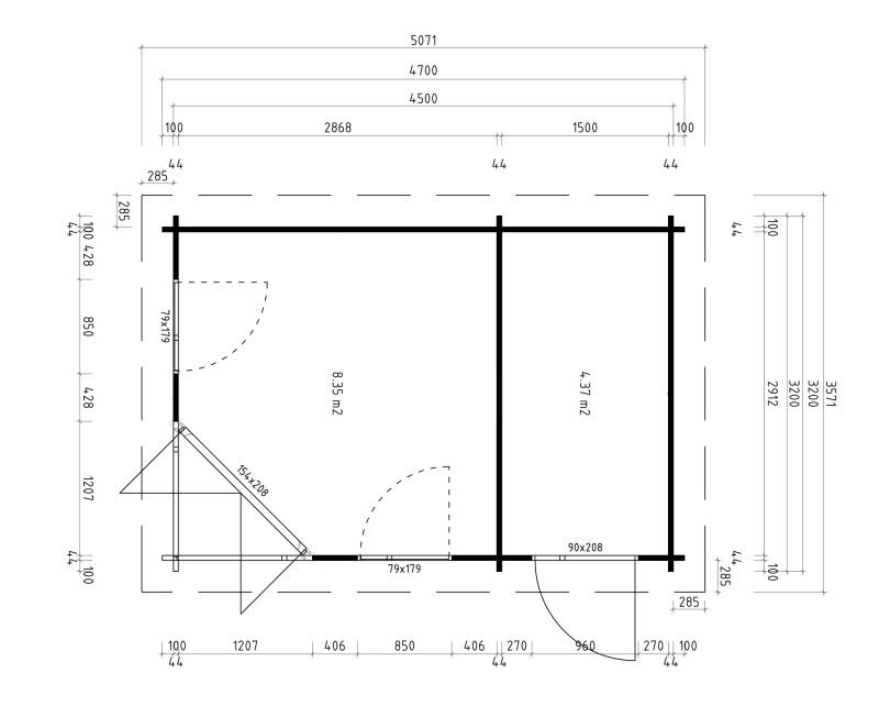 Fjordholz Gartenhaus Modell Lisa 44 C Modern online bestellen