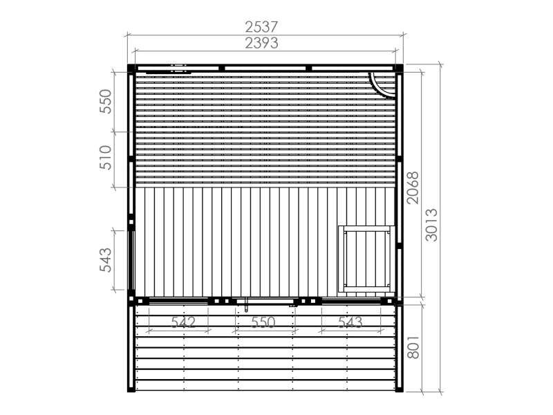 Fjordholz Design-Außensauna Modell Jule