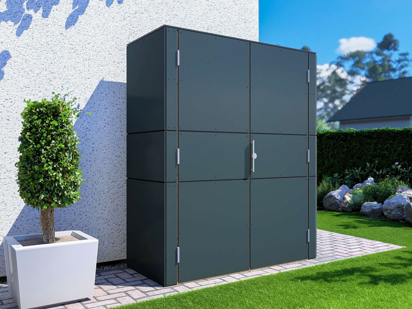 HPL Design Gartenschrank High anthrazit online bestellen